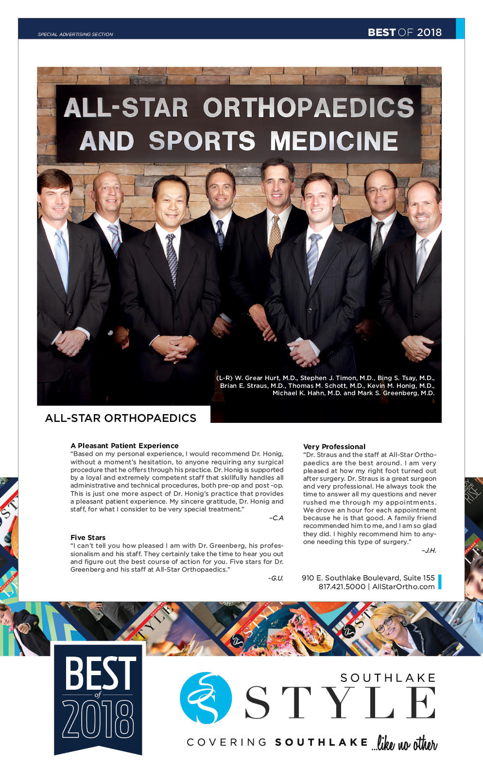 The All-Star Orthopaedics December Magazine Feature